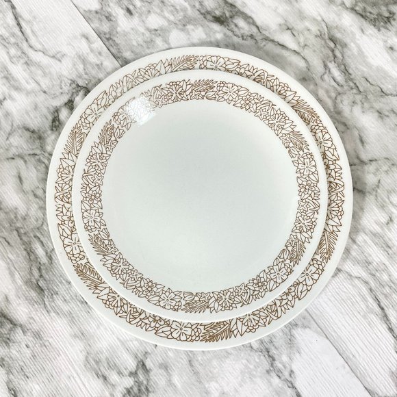 Corelle | Dining | Corelle Livingware Vintage Woodland Brown Dinner ...